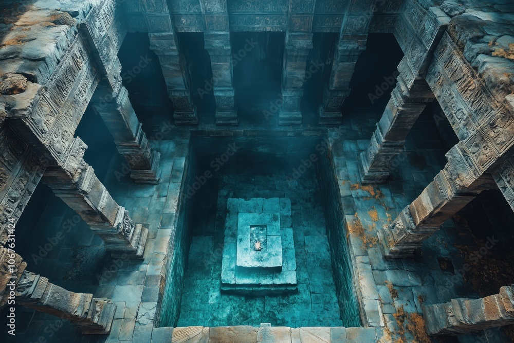 Dark Fantasy Dungeon Battlemap, Mysterious Ancient Temple Tabletop RPG ...
