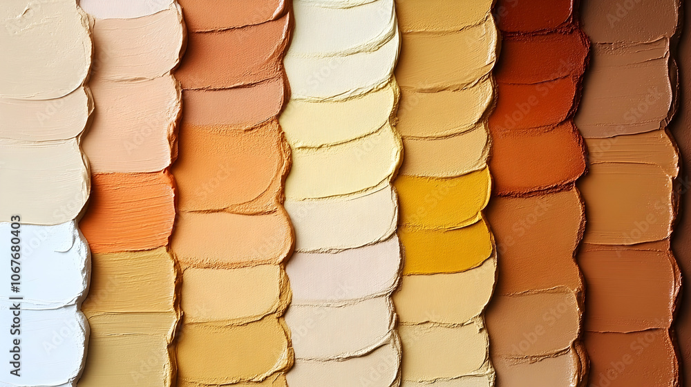 Foundation Color Spectrum: A collection of liquid foundation swatches ...