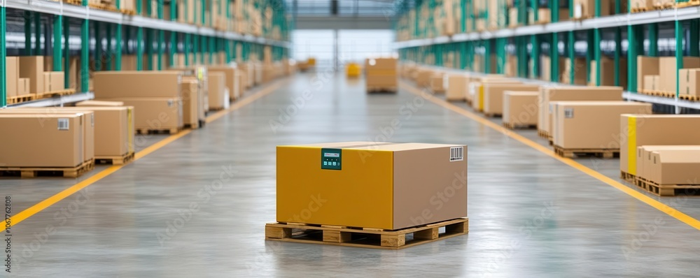 Automated logistics system with scanning devices and tracking screens ...