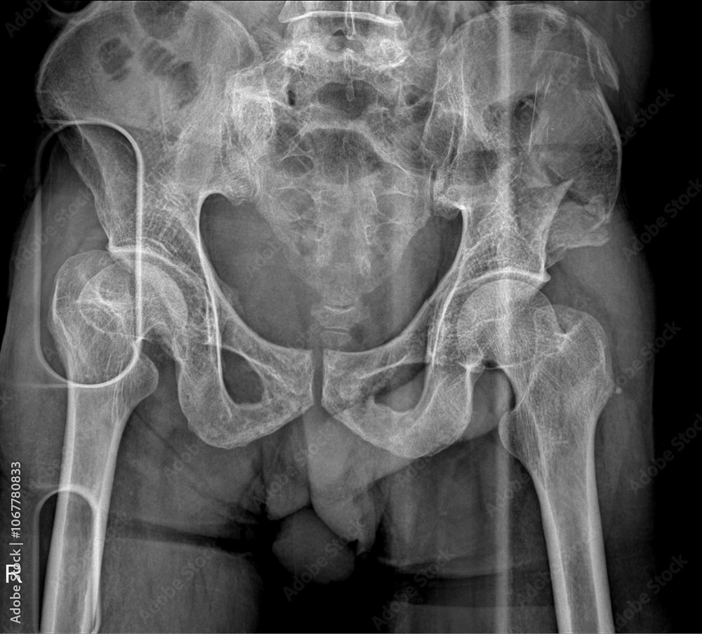 X-Ray of the Pelvis: Detailed Imaging for Hip Socket Alignment and ...