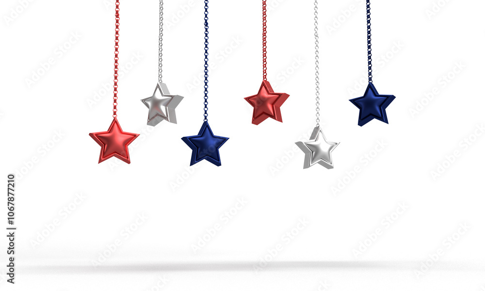 star chain red pink orange blue white dicut backgrond object usa united ...