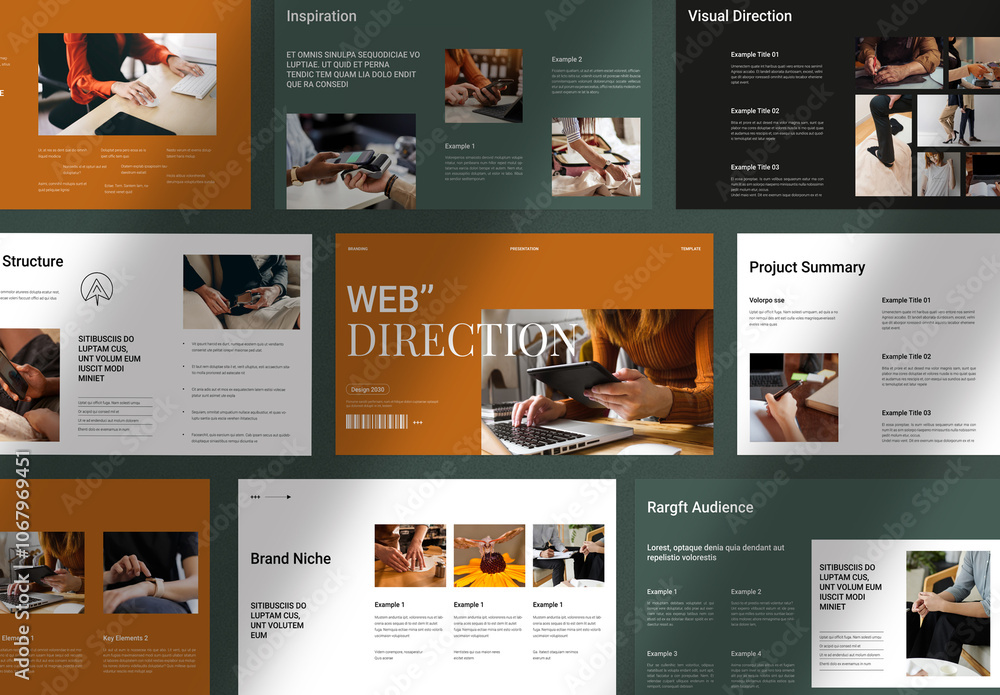 Web Direction Presentation Template Stock Template | Adobe Stock