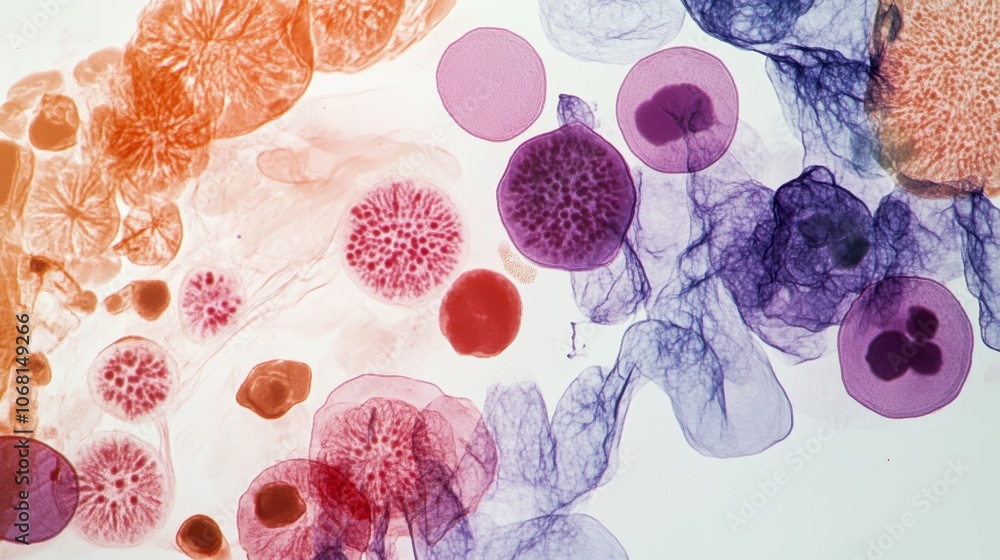 Photomicrograph of hematological slide showing rbc wbc (neutrophil ...