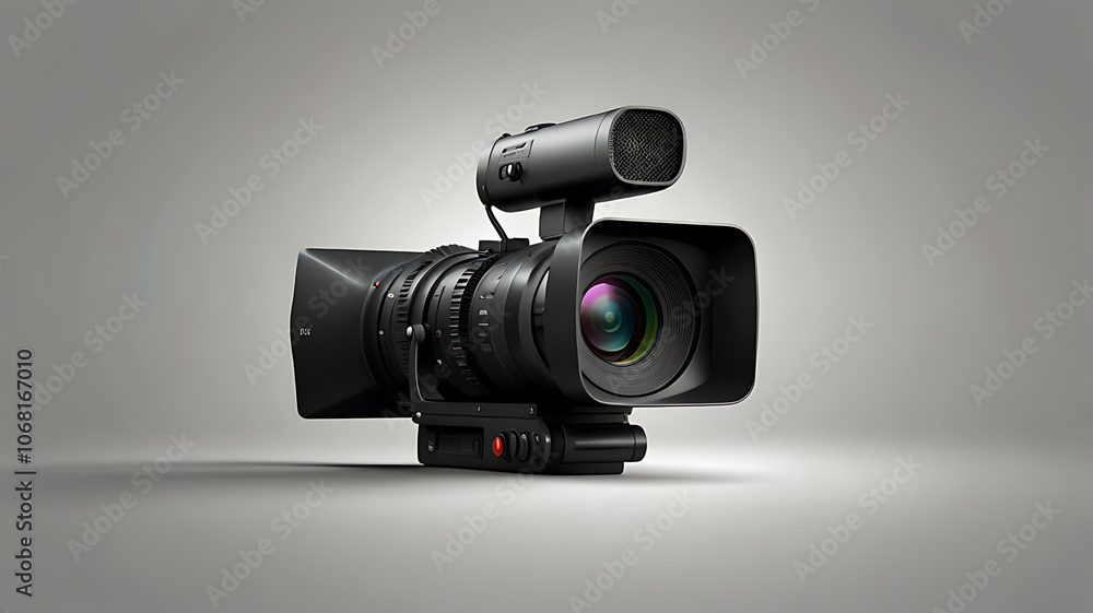 Minimalistic icon of a video camera symbol for recording and streaming ...