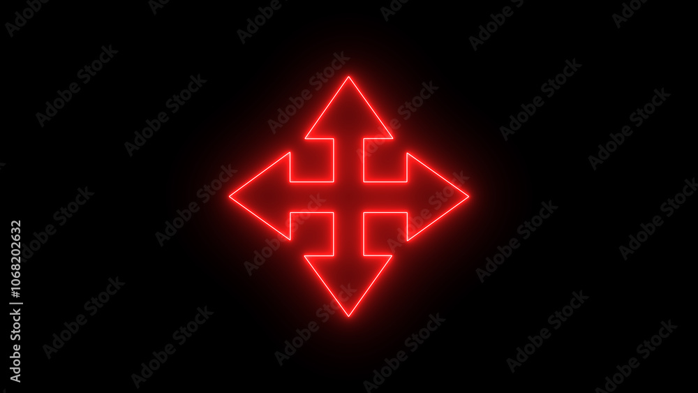 Side Indicator arrow sign on black background. Directional Arrow Icon ...