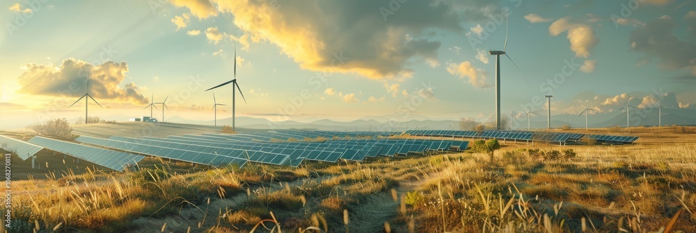Future benefits from sustainable energy like solar panels and wind ...