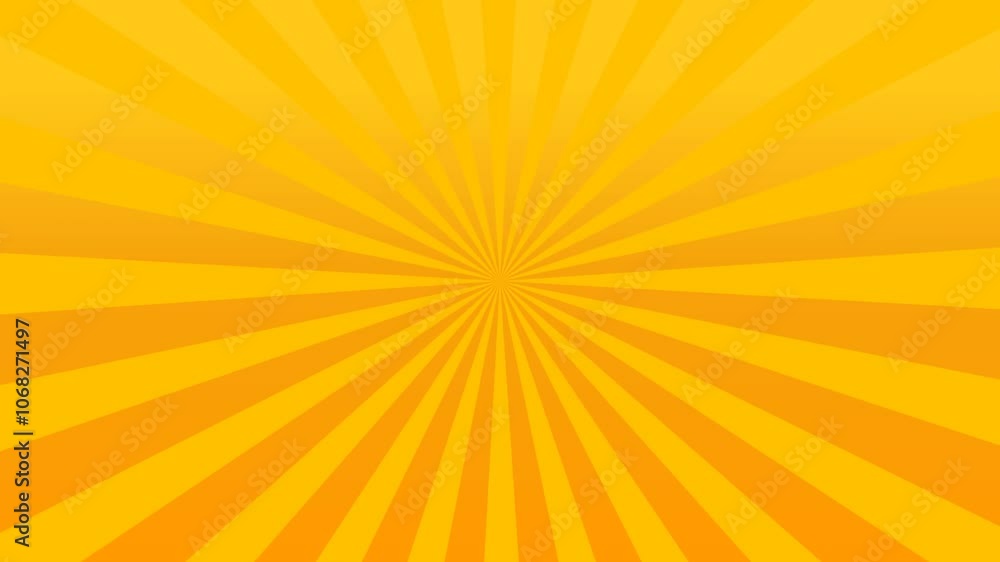 Loop animation of rotating yellow concentration lines, effect ...