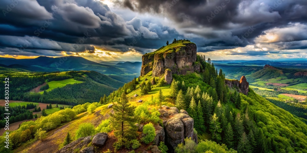 Captivating View of Upper Table Rock on an Overcast Day in Southern ...