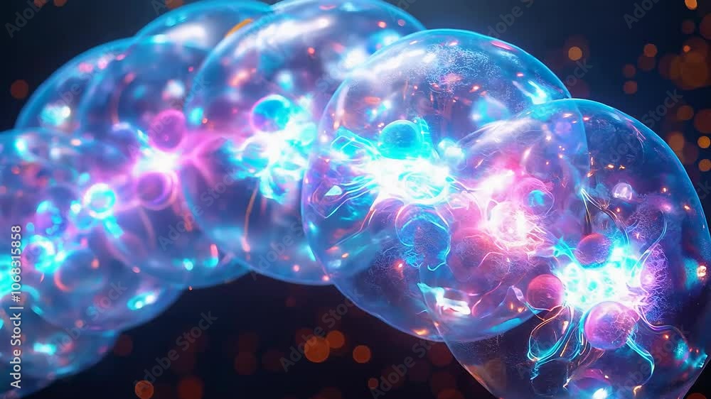 Cellular powerhouse: detailed video of mitochondria illustrating energy ...