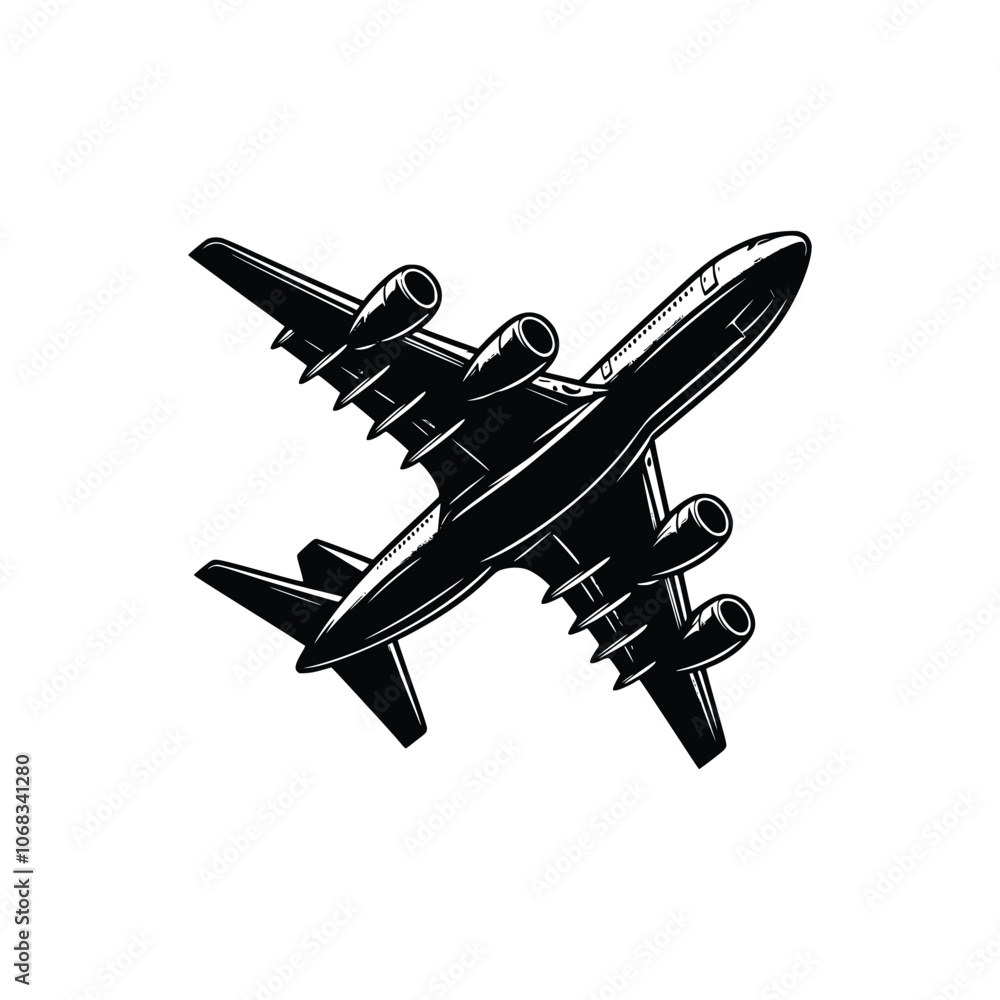 Airplane Black Vector,SVG,Airplane Svg, Airplane SCG, Travel Svg ...