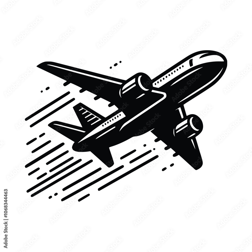 Airplane Black Vector,SVG,Airplane Svg, Airplane SCG, Travel Svg ...