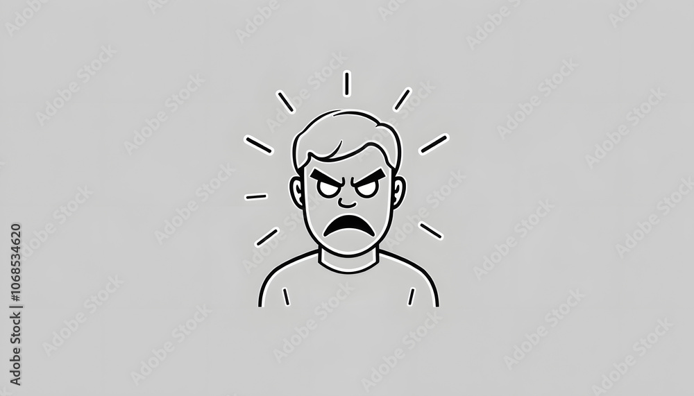 Anger management black line icon. Process of learning to recognize ...