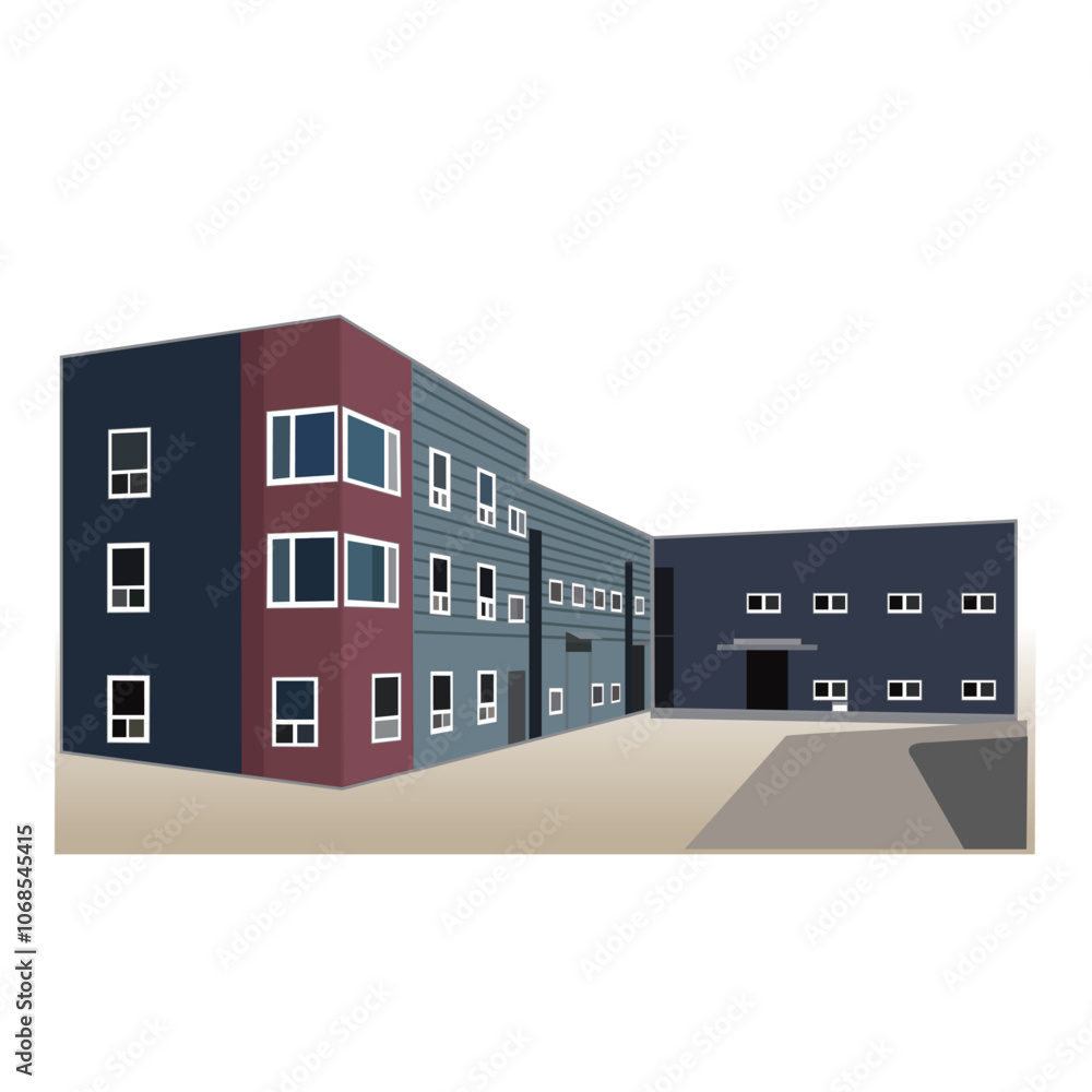 Modern apartment building, residential complex, multi-story building ...