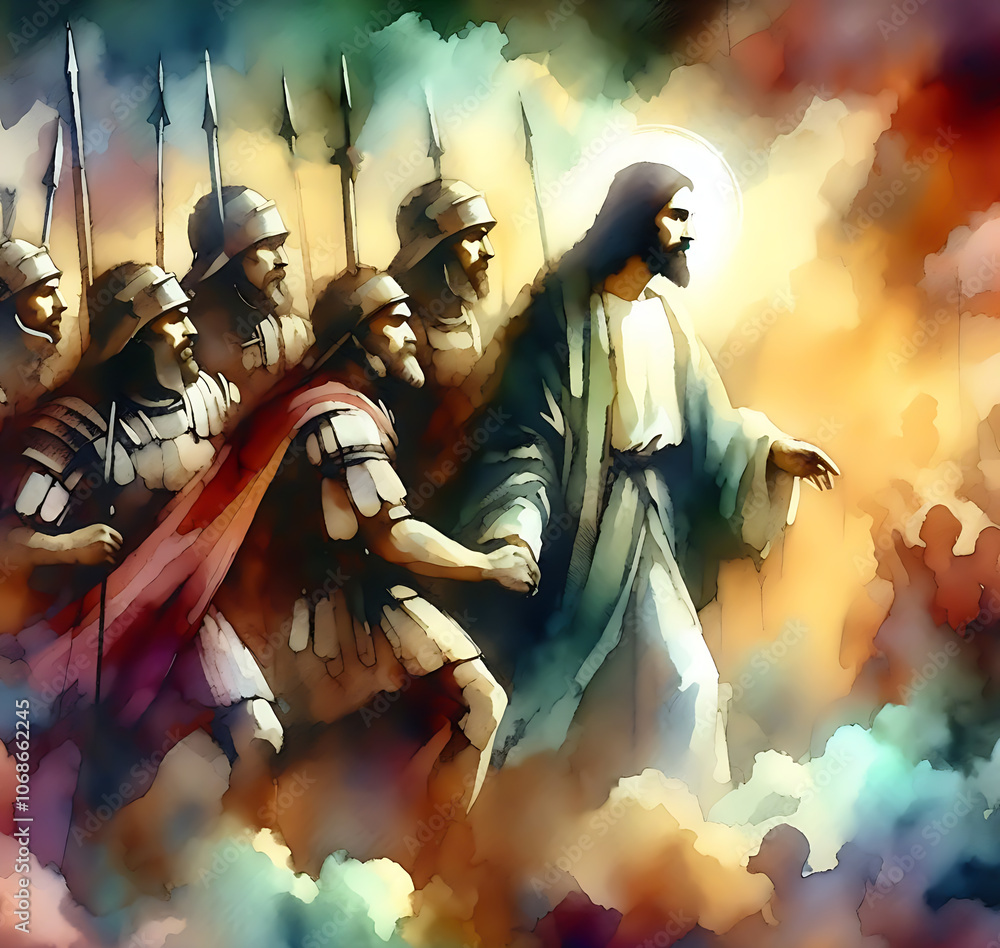 Abstract Bliblical illustration. Watercolour Painting and Illustrattion ...