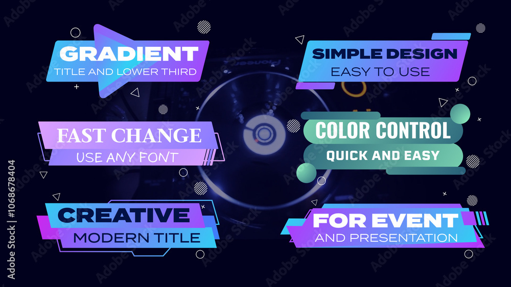 Creative Gradient Shape Titles Stock Template | Adobe Stock