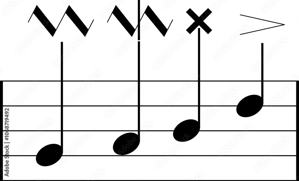 Music Note Icon Vector Art. Notes, treble clef, bass clef, solfeggio ...