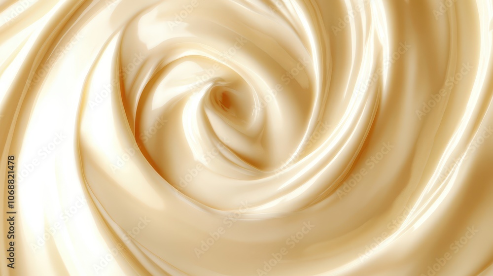 Swirling Viscous Cream with Warm Ivory Accents: Luxurious Digital ...