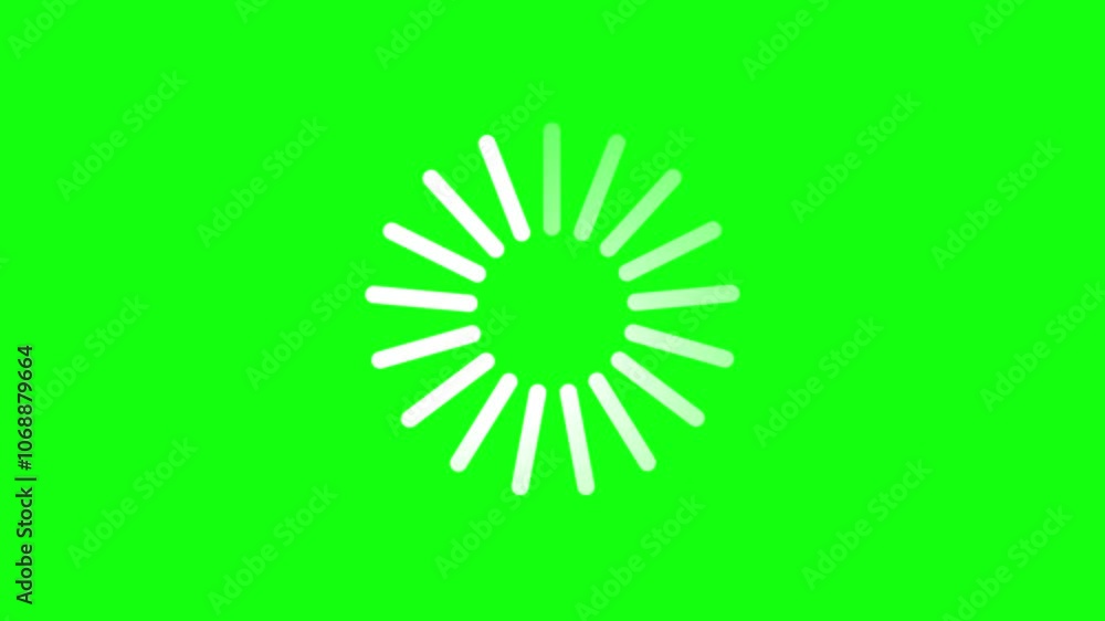 Animation of circular loading mark on green screen background, Loading animation, Circular ...