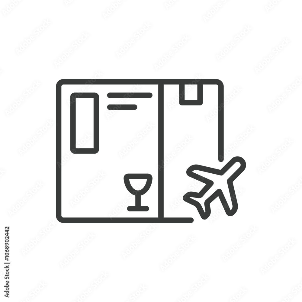 Air shipping delivery, icon in line design. Air, shipping, delivery ...