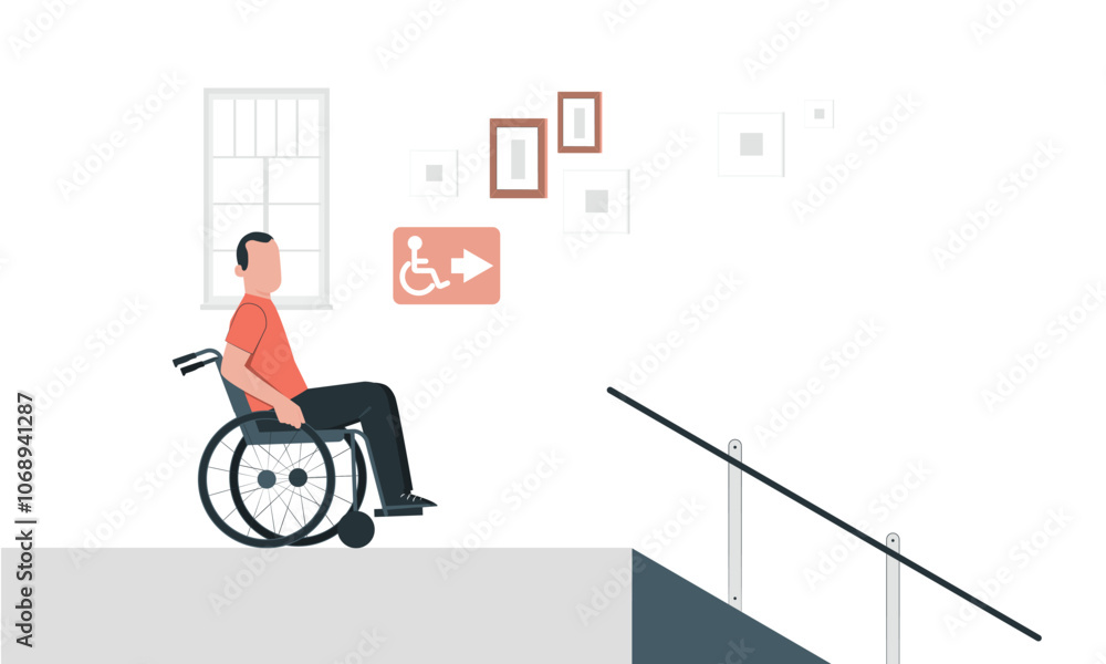 Disability Fire exit sign for disable person fire exit stairs with exit ...