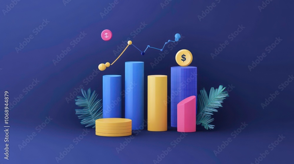 An infographics, bar stats, charts, and diagram layout with graphics of ...