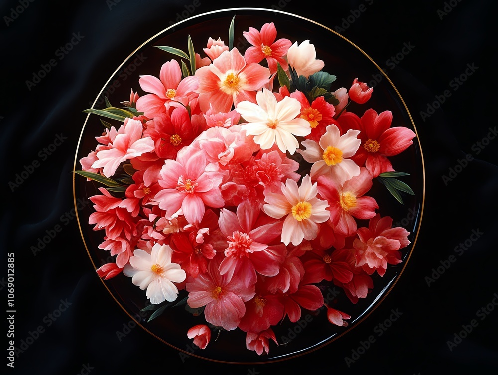 Japanese Fugu sashimi pufferfish arranged in a floral pattern, Kyoto s ...