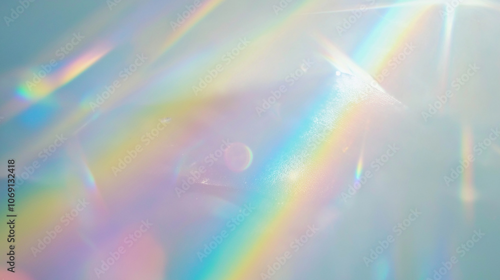 Photo & Art Print Dreamy holographic rainbow light refraction texture ...