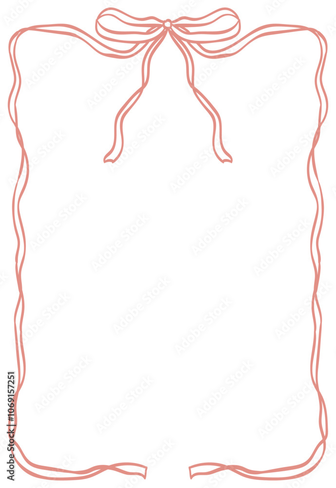 Vintage bow frame for greeting cards, wedding and birthday party ...