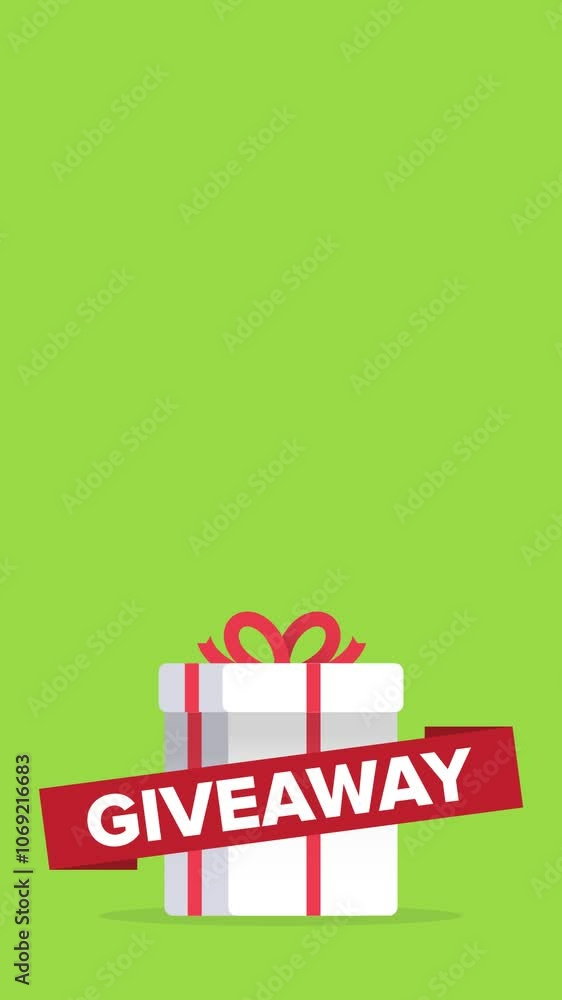 Giveaway animated video for social media post or website banner. Gift ...