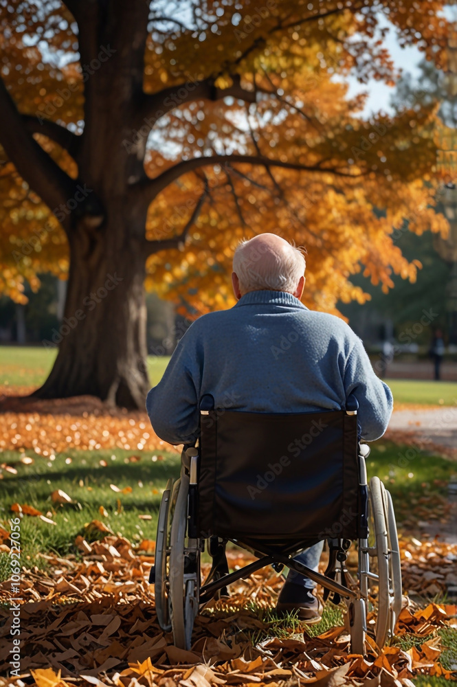 International Day of Persons with Disabilities, elderly man in a ...