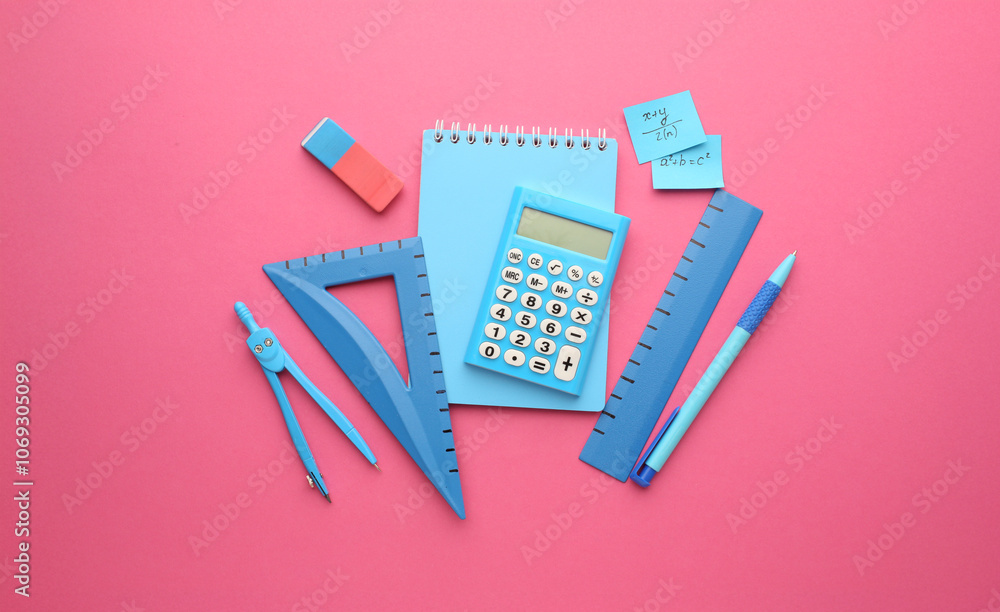 Stationery calculator ruler calculator and school cheat sheets on ...