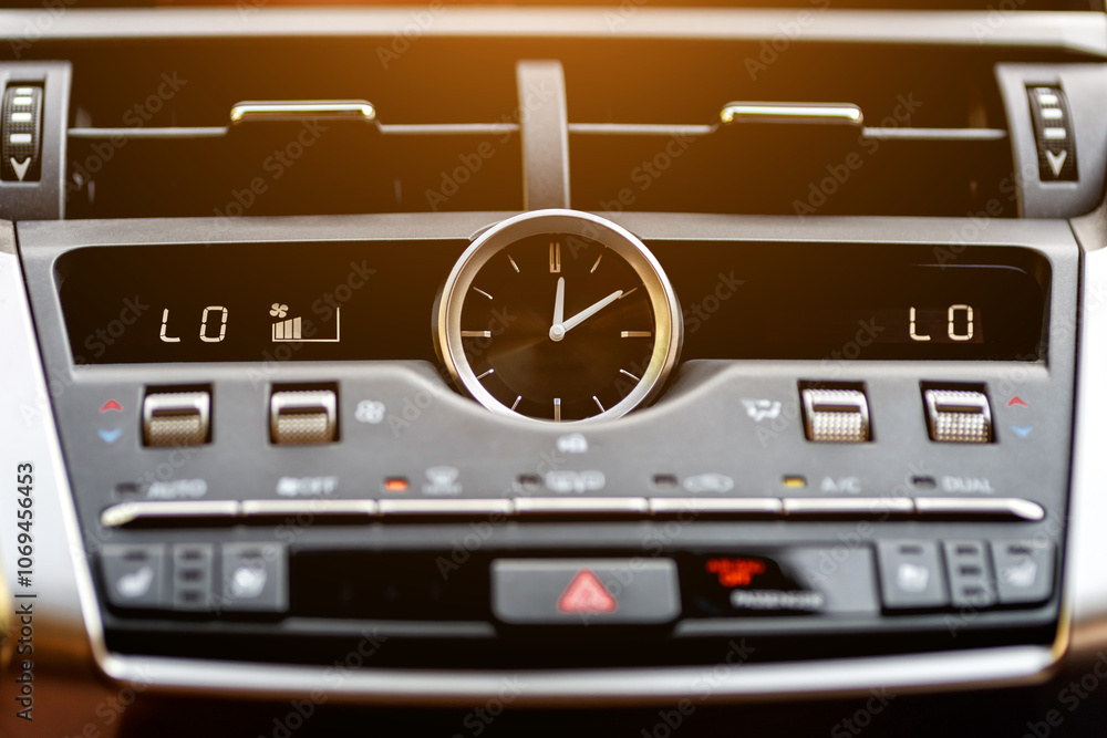 Dashboard, inner workings of a car.Modern car interior details. Car ...