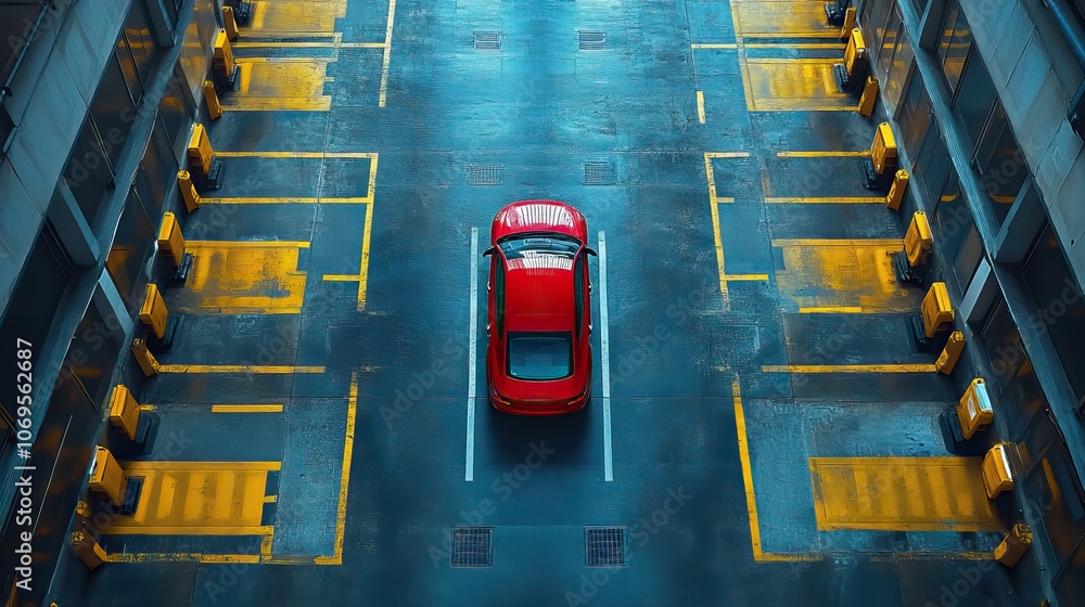 A smart parking assist system is visualized from above, featuring ...