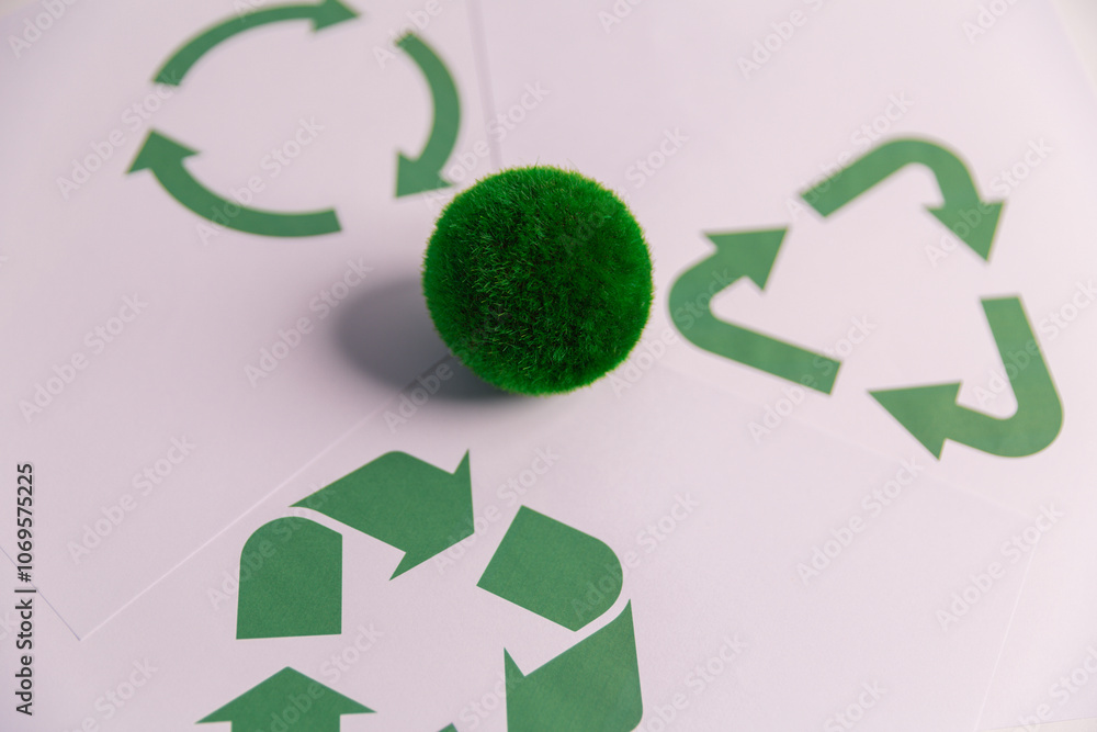 Recycling is green concept and symbol of our commitment to conserving ...
