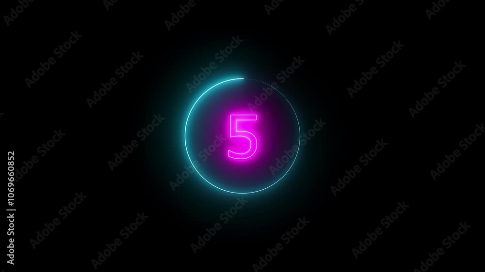 Digital Hi Tech Countdown 10 Second Futuristic Circle Rotating Elements ...