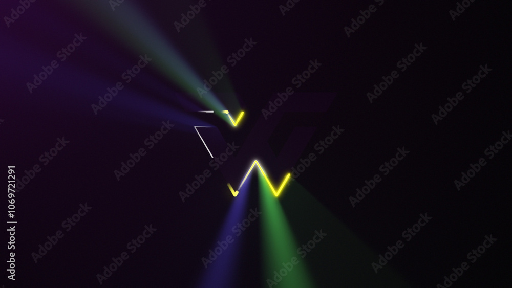 Multi Color Light Rays Logo Reveal 55 1:1 16:9 9:16 Stock Template ...