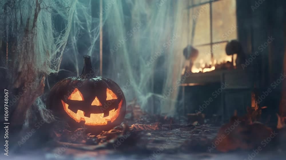 halloween background animation with the concept of spooky. Seamless ...