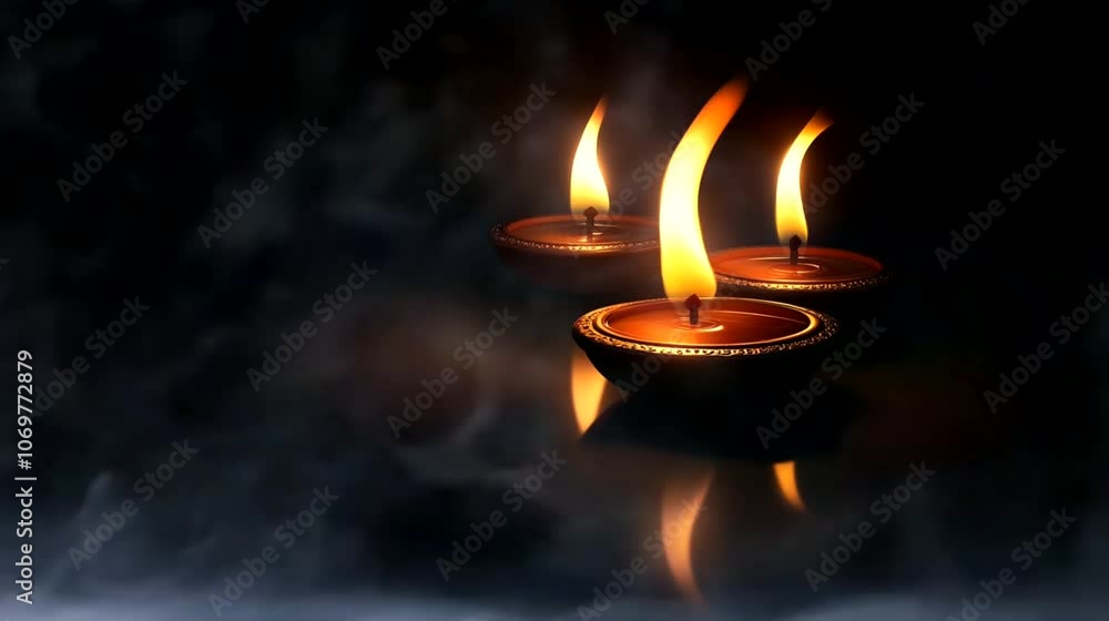 traditional indian oil lamp Hindu religious shubh deepavali. Seamless ...