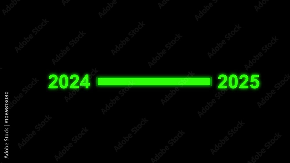 New year 2024 to 2025 loading concept animation. 2024 to 2025 Year ...