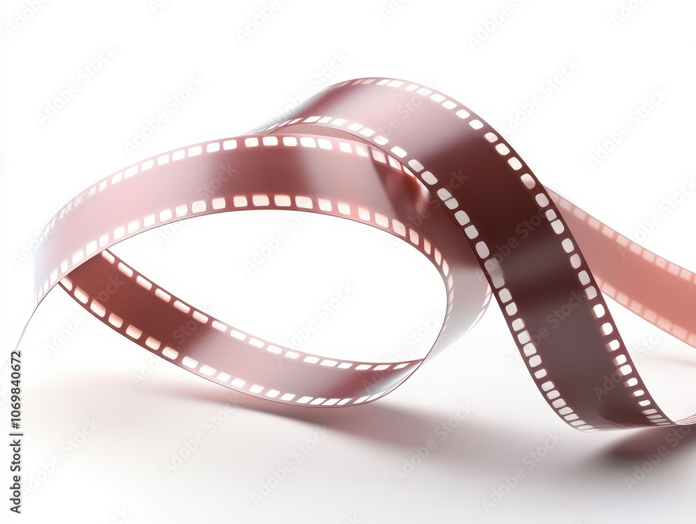 Film Reel Swirl: A captivating image of a film reel elegantly swirling ...