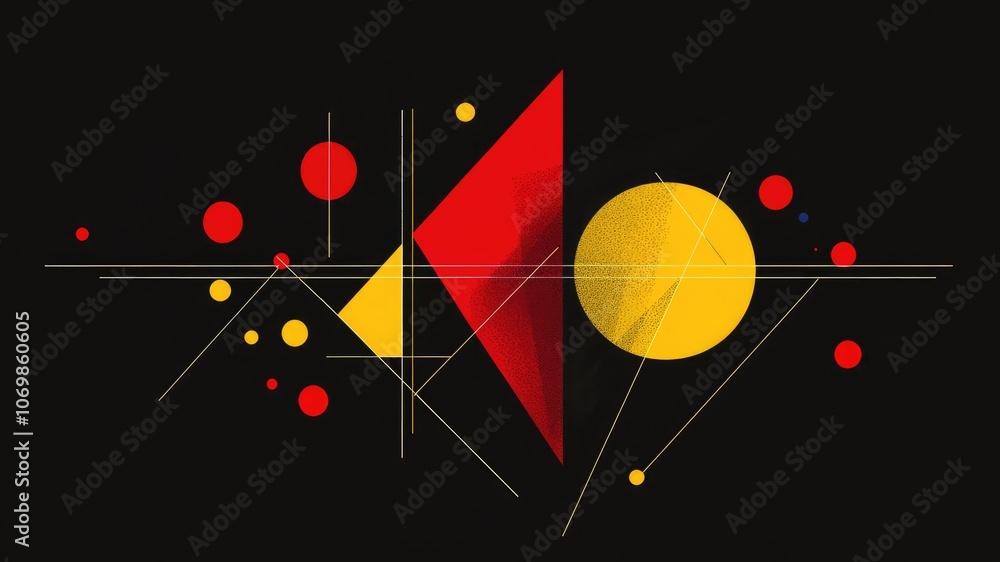 Abstract digital art featuring simple line illustrations and geometric ...