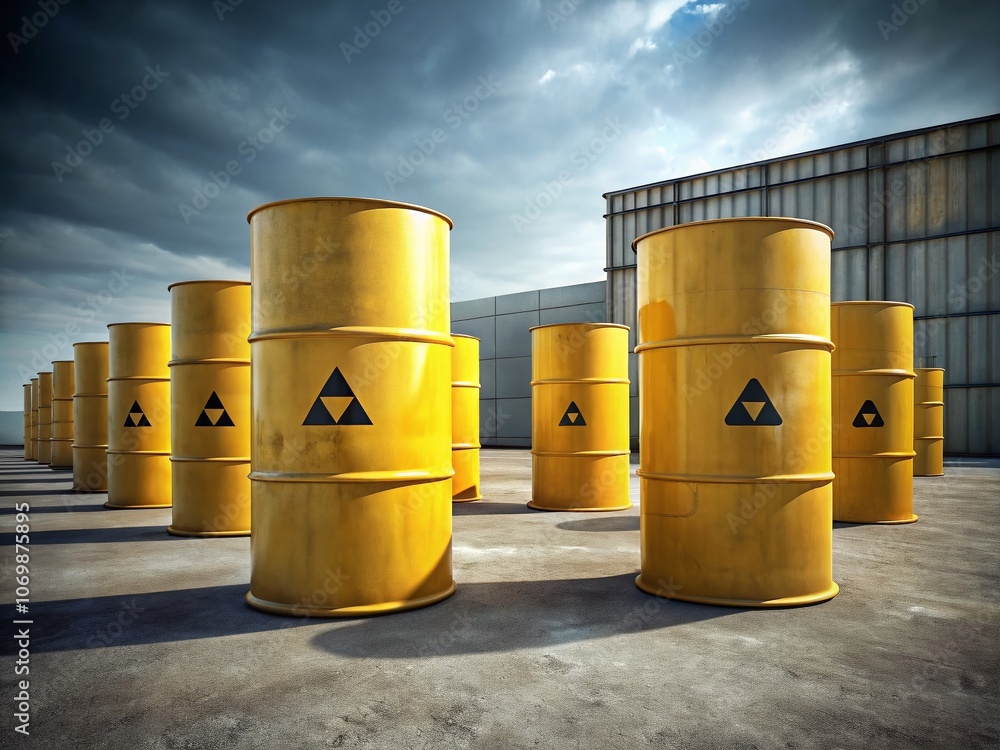 Minimalist Composition of Radioactive Waste Storage Vessels on Ground ...