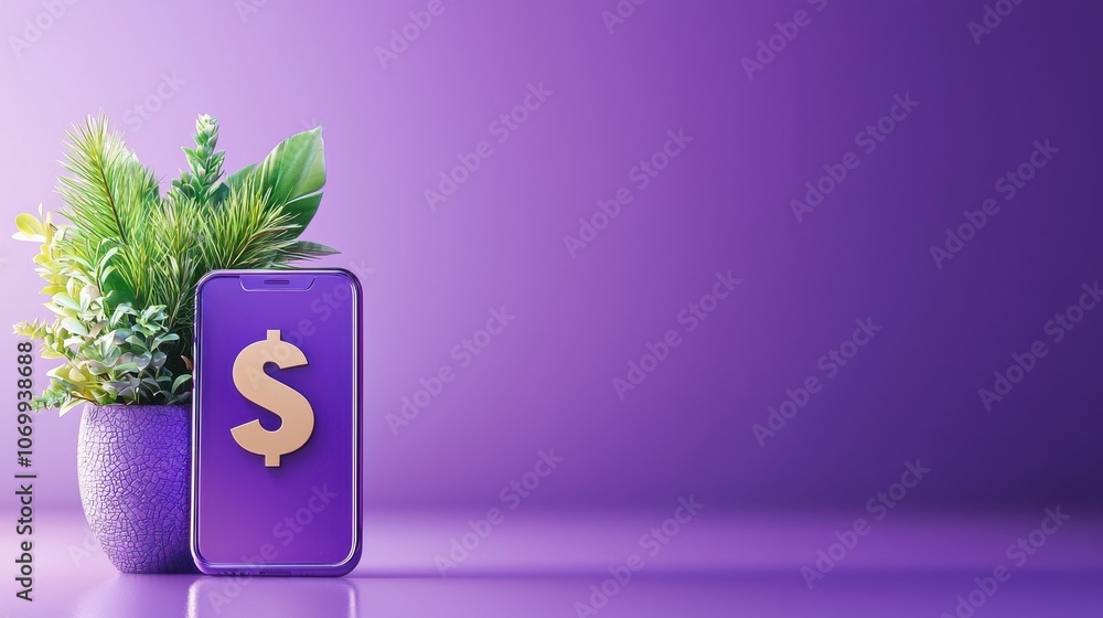 Explore the benefits of mobile banking with a dollar sign app icon on ...