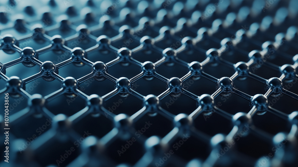 Graphene's lattice showcases a hexagonal carbon atom structure ...