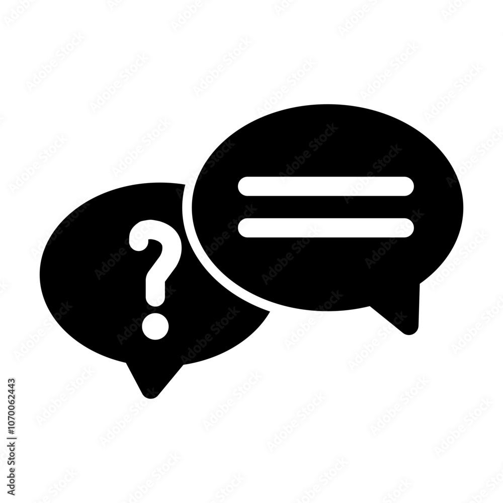 Minimalistic question mark solid icon, representing curiosity or ...