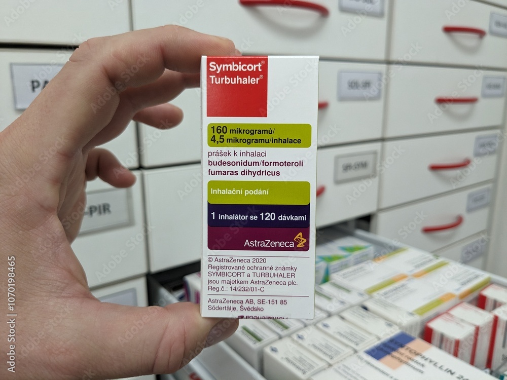 Prague, Czech Republic-November 8 2024:SYMBICORT TURBUHALER box of ...