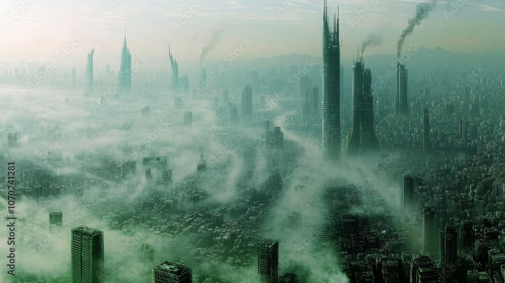 Towering Towers, Troubled Skies: A City Choked by Overpopulation ...