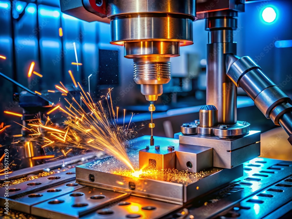 CNC Milling Machine in Action: Creating Injection Mold Parts Under Low ...