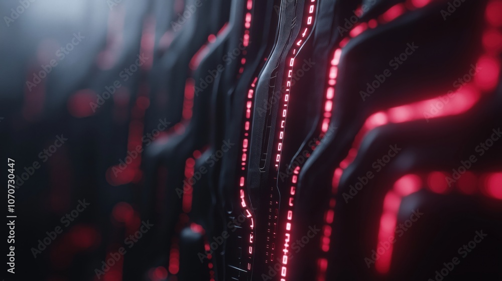 Futuristic asian office with high-tech ai screens for digital ...