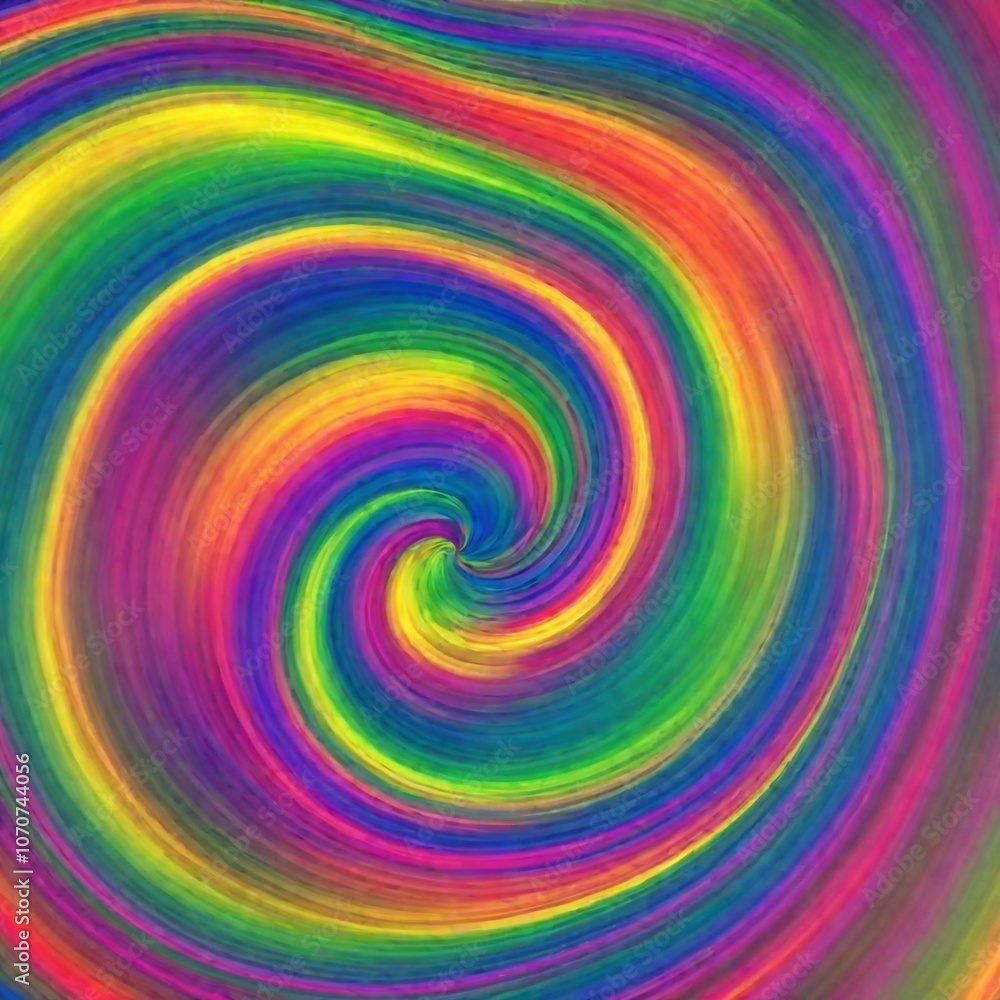 Color Cascade: An extreme wide shot flatlay of vibrant, flowing paint ...